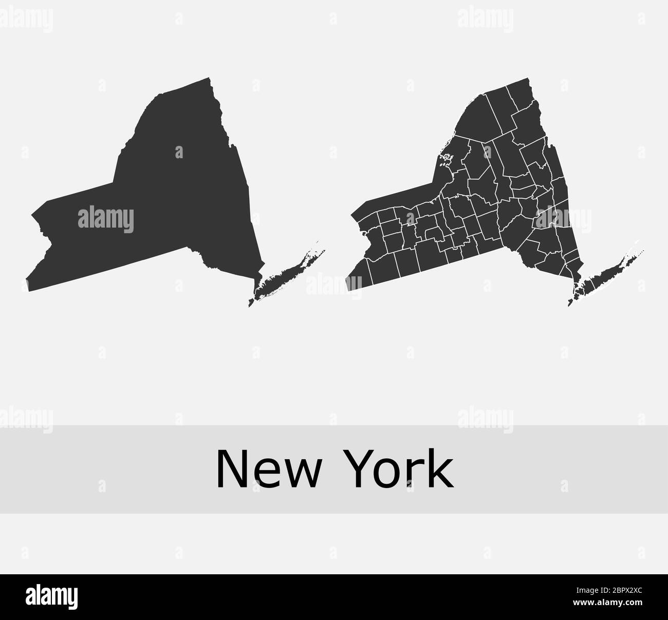 New York Map Black and White Stock Photos & Images - Alamy