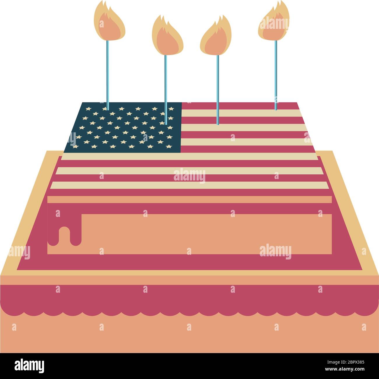 American flag cake Stock Vector Images - Alamy