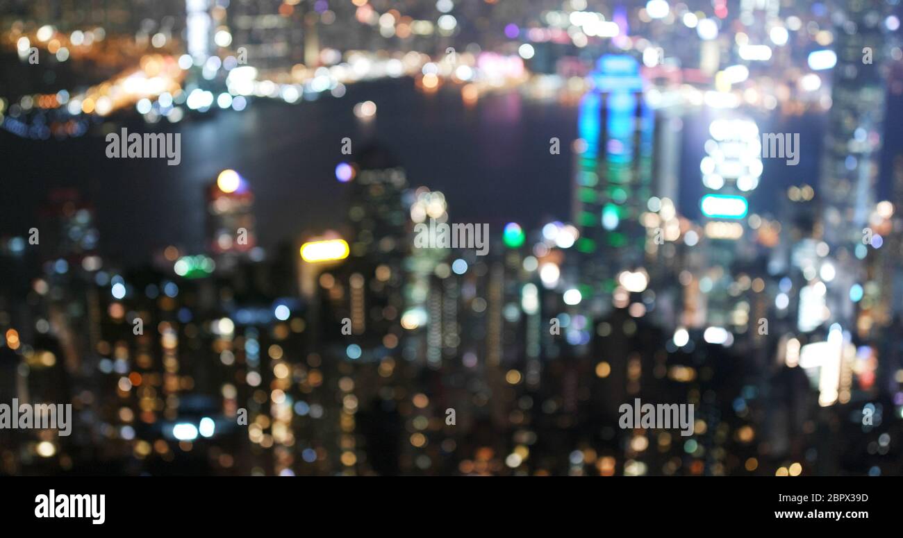 Blur view city at night Stock Photo - Alamy