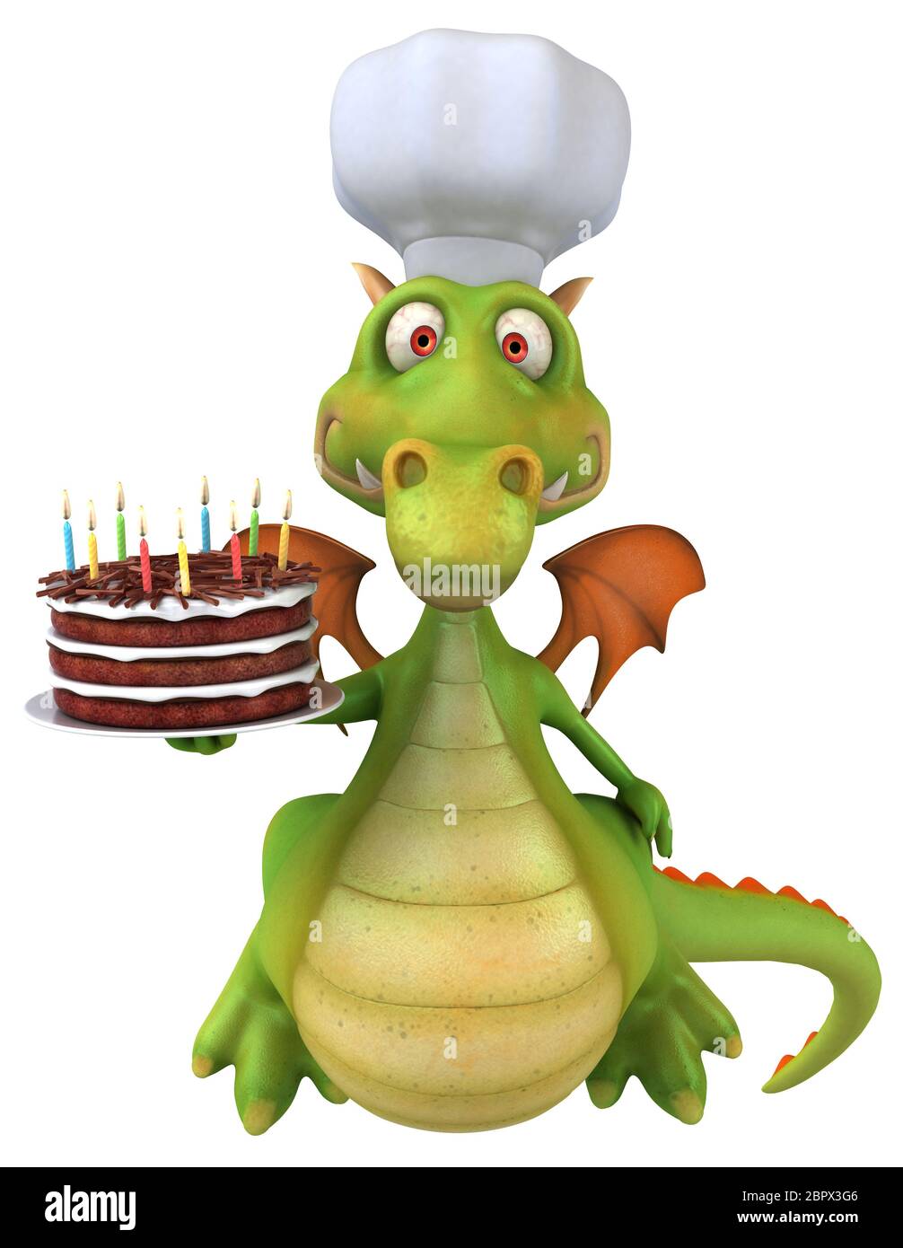 Fun dragon - 3D illustration Stock Photo - Alamy