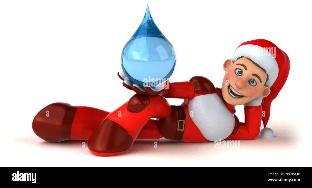 Fun Super Santa Claus - 3D Illustration Stock Photo - Alamy