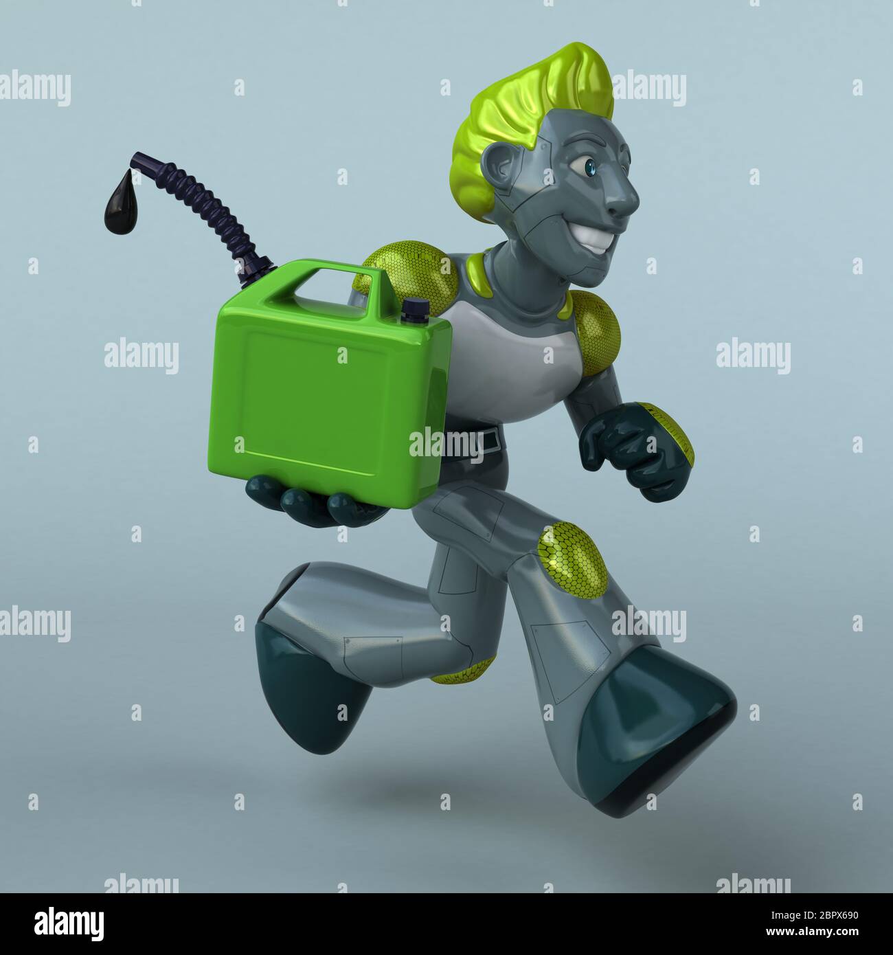 Green Robot - 3D Illustration Stock Photo - Alamy