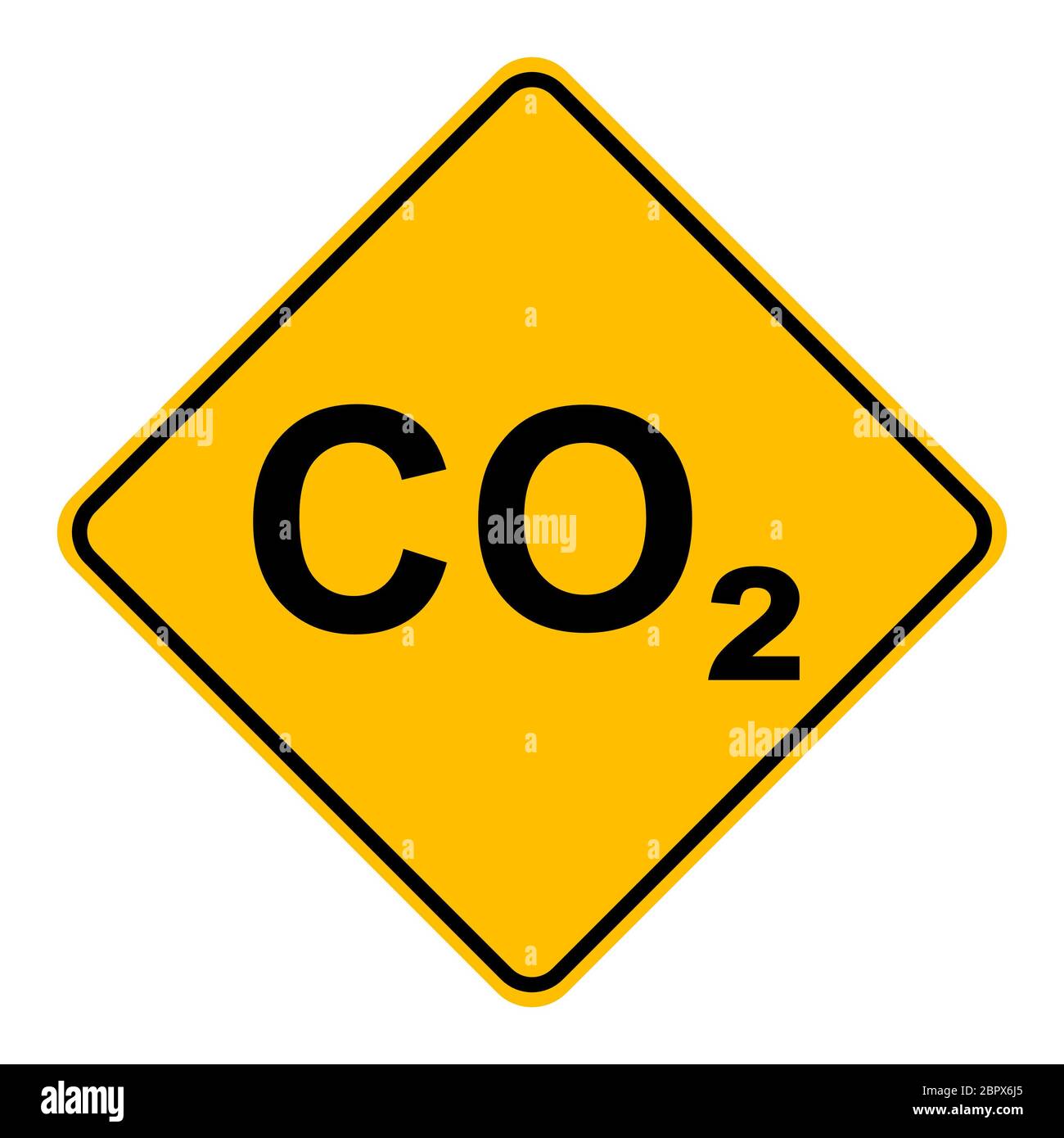 CO2 and road sign Stock Photo - Alamy