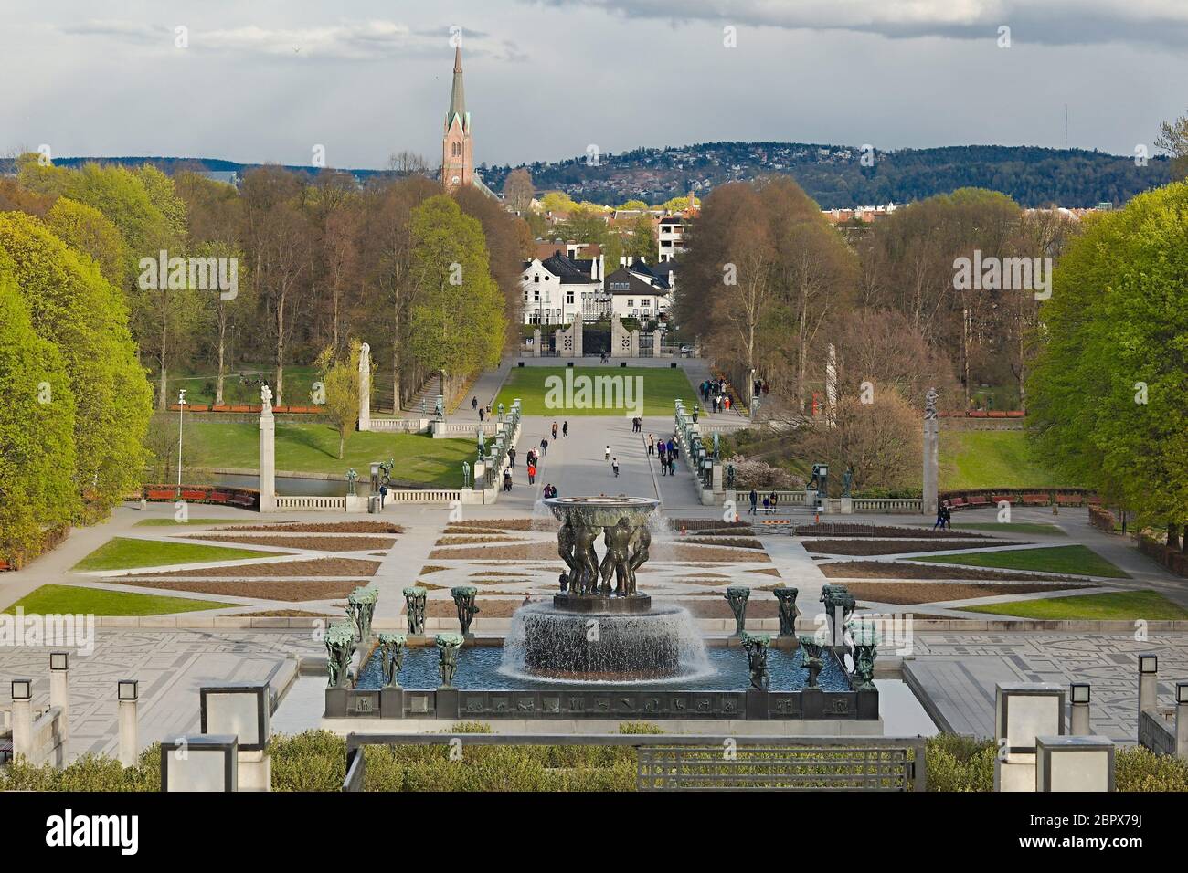 Spring in the Vigeland Park, Oslo Stock Photo - Alamy