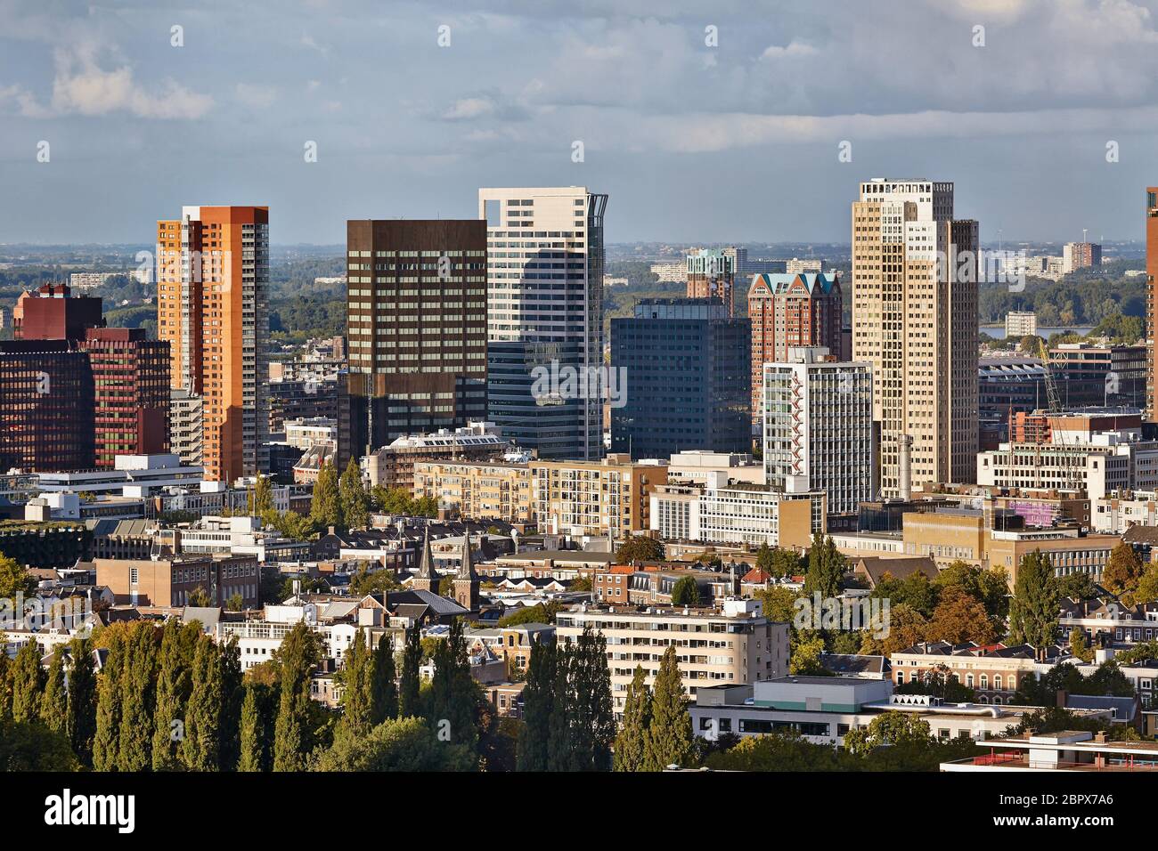 Rotterdam city center high angle view Stock Photo - Alamy