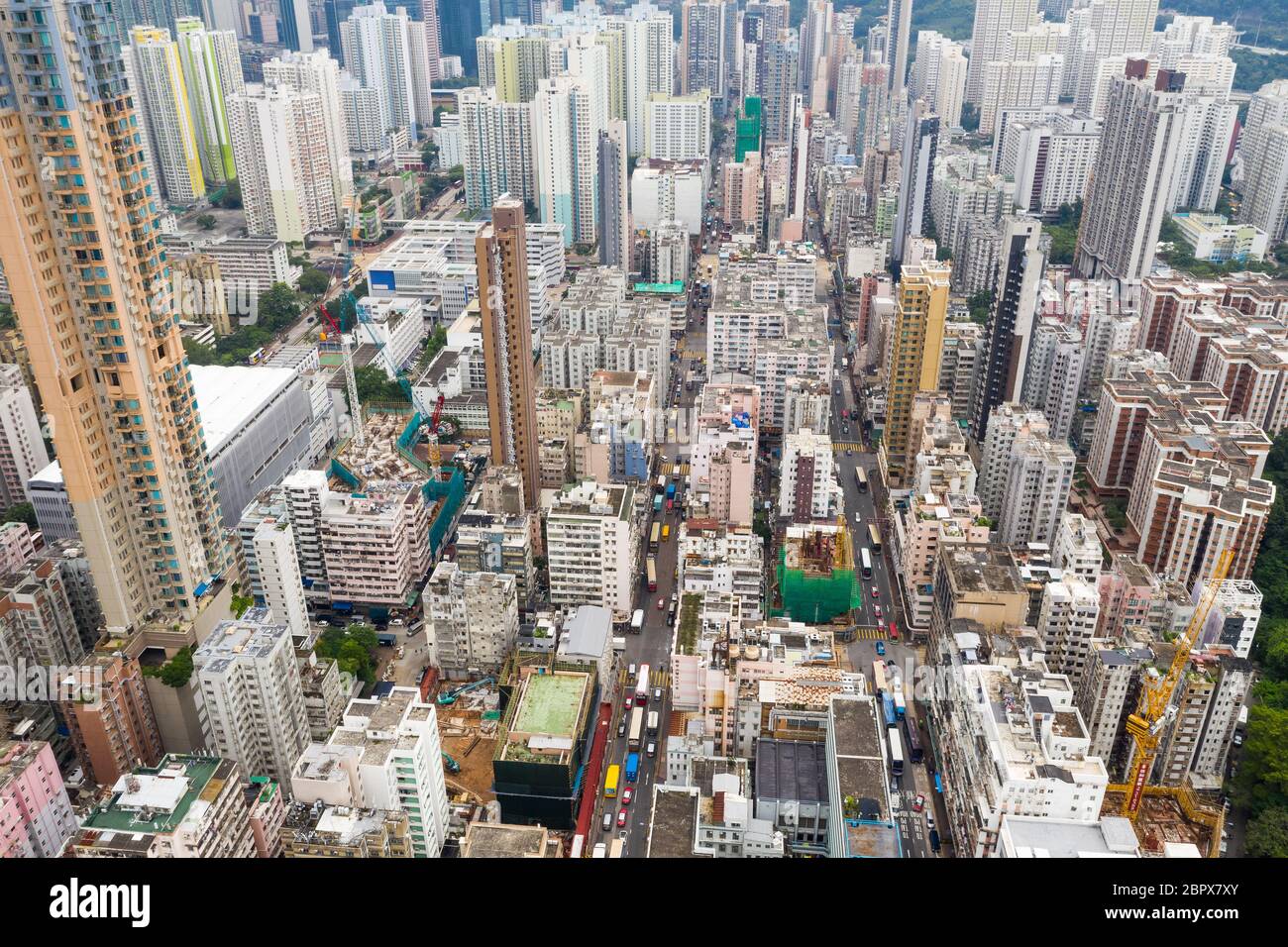Top view of Hong Kong skyline Stock Photo - Alamy