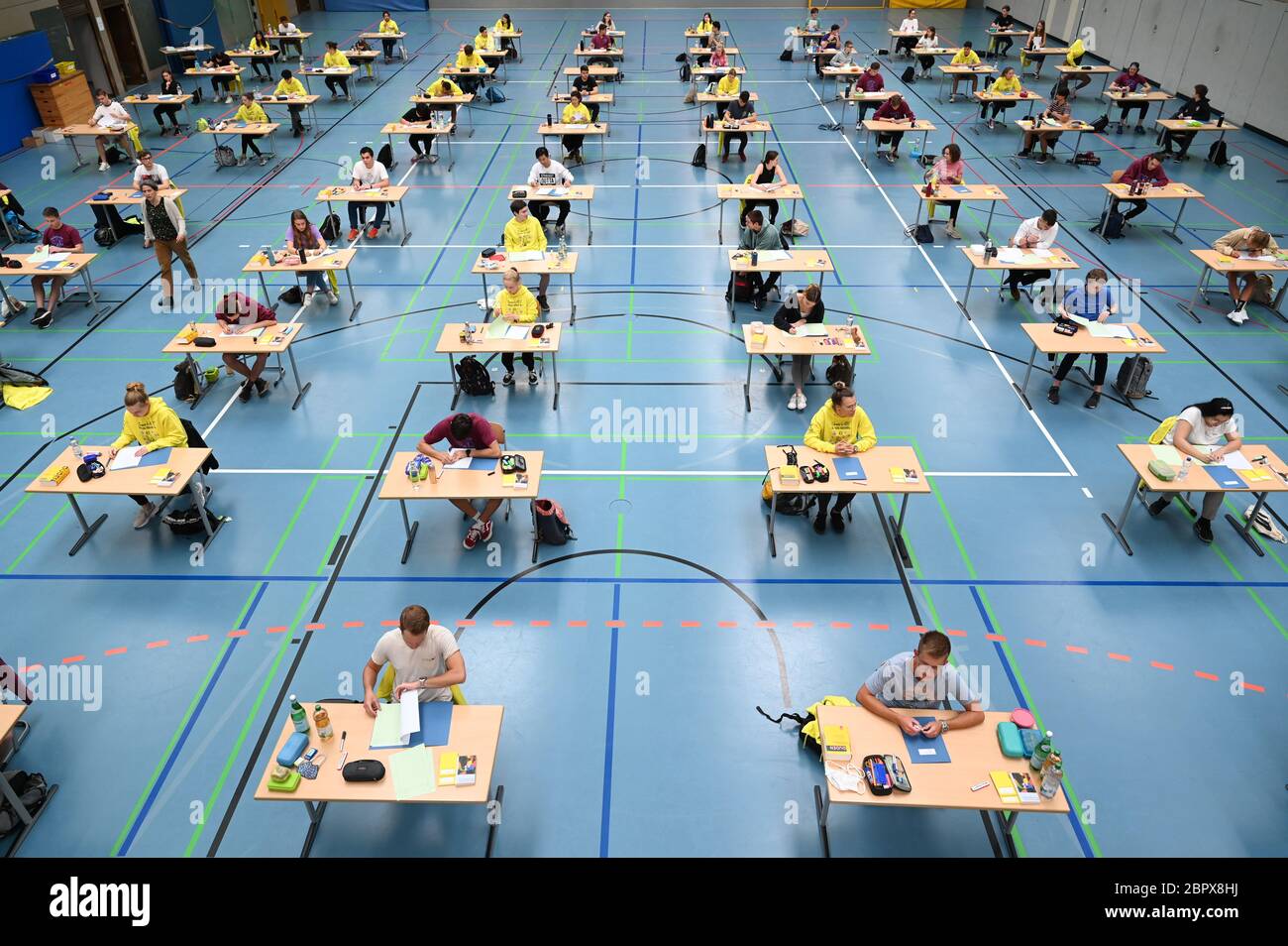 Ravensburg, Germany. 20th May, 2020. During the German Abitur ...