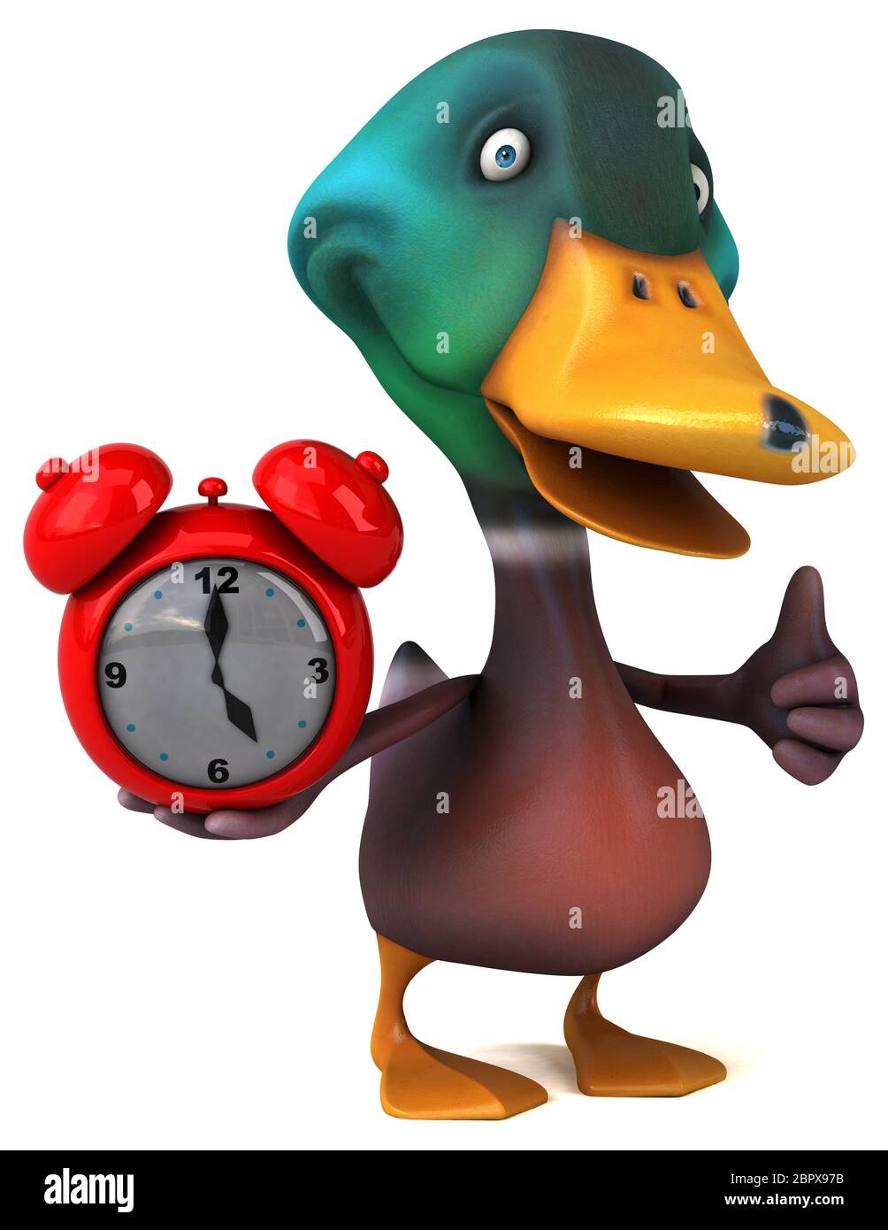 Fun duck - 3D Illustration Stock Photo - Alamy