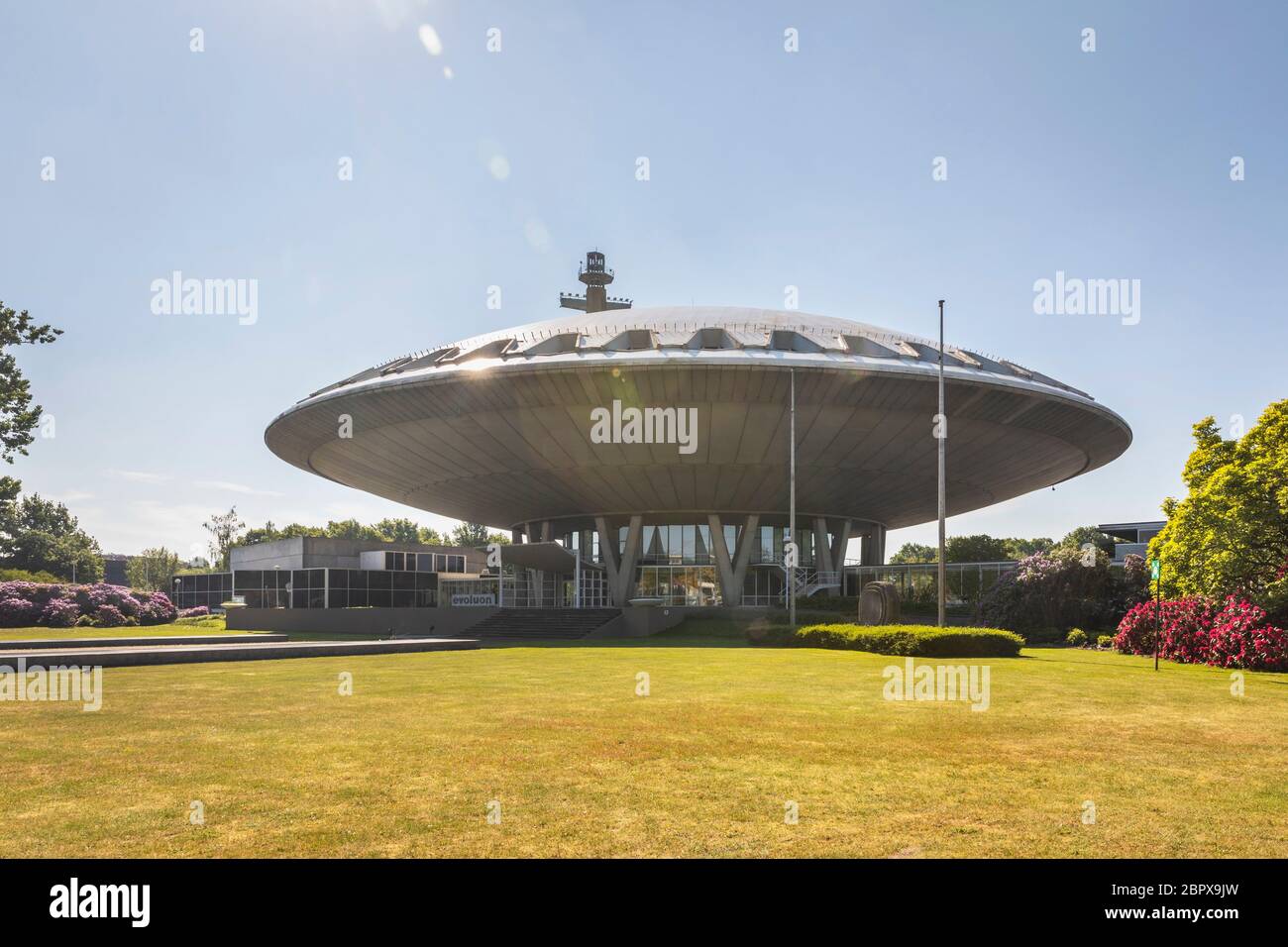 Eindhoven, The Netherlands, May 16th 2020. The evoluon, a futuristic ...