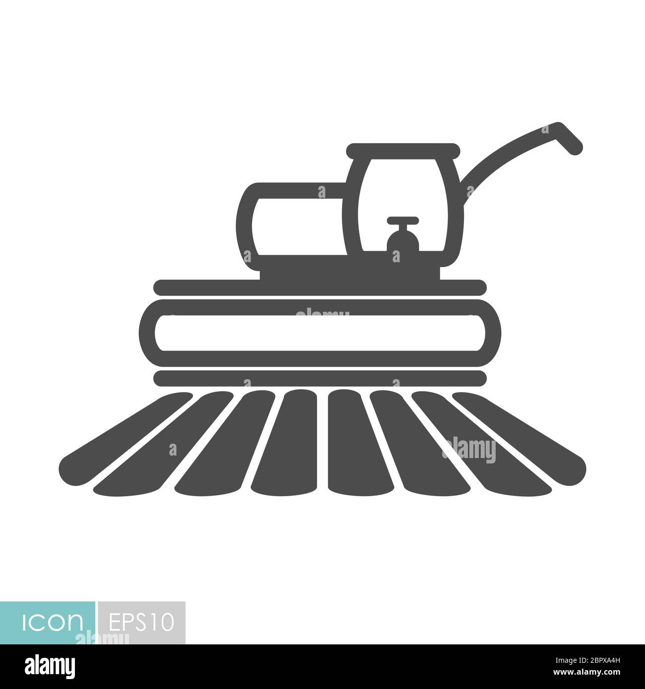 Combine harvester flat icon. Agriculture sign. Graph symbol for your ...