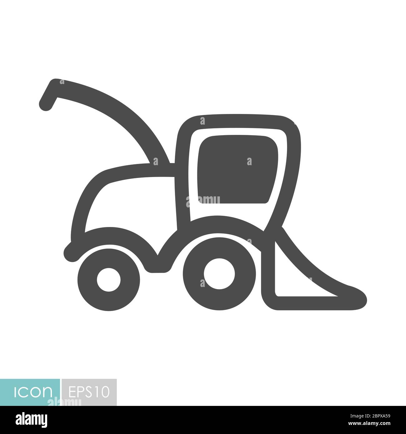 Combine harvester flat icon. Agriculture sign. Graph symbol for your ...