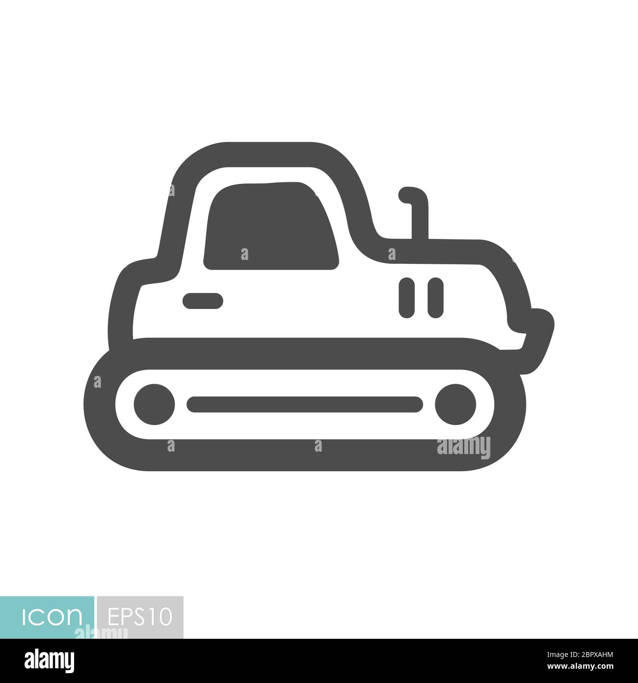Tractor crawler icon. Agriculture sign. Graph symbol for your web site ...