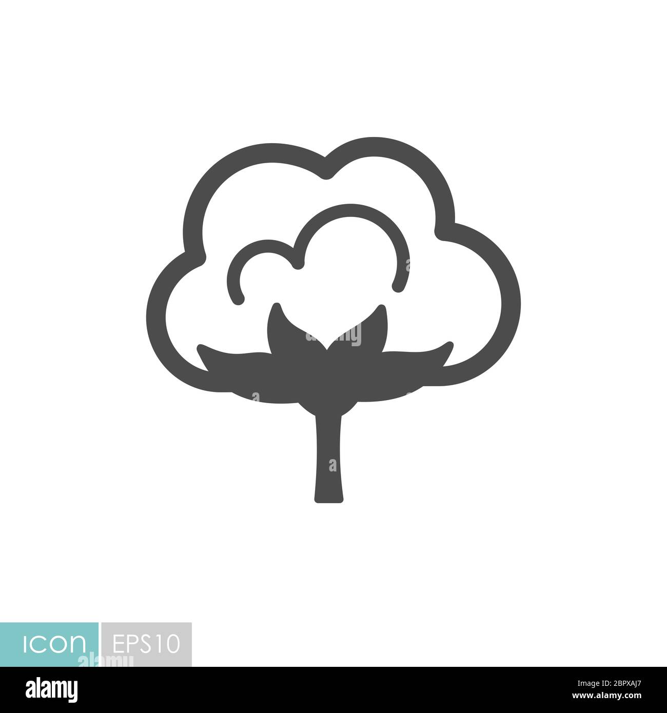 Cotton flat icon. Agriculture sign. Graph symbol for your web site ...