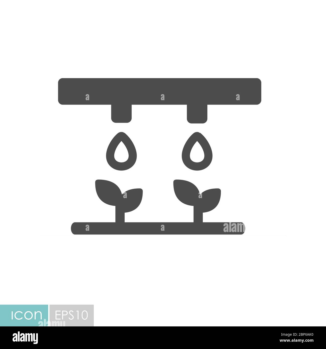 Drip irrigation system icon. Agriculture sign. Graph symbol for your ...