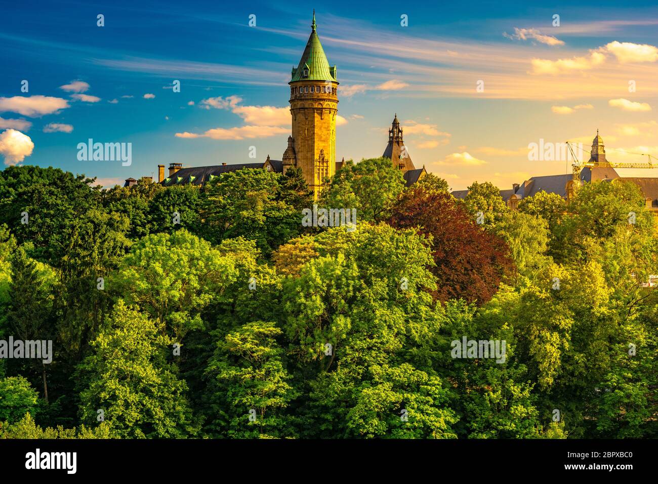 View of Spuerkees, State savings Bank and Musee de la banque in ...