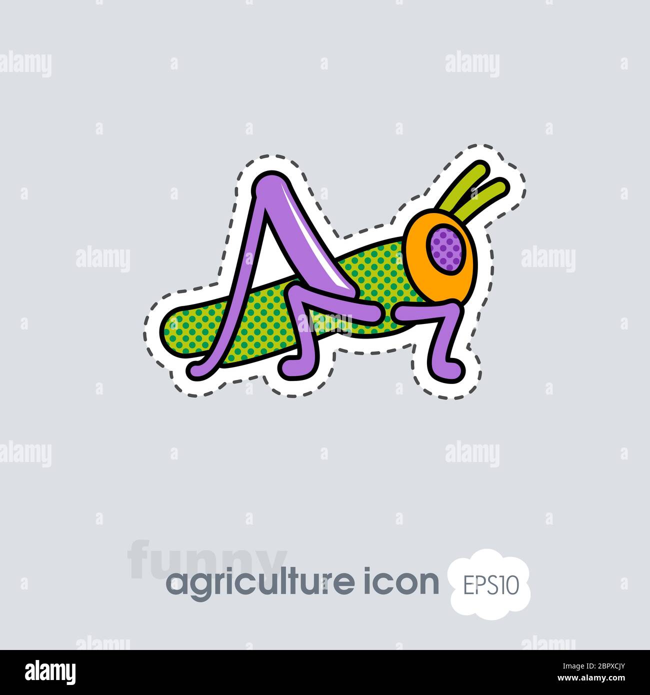 Grasshopper locust icon. Agriculture sign. Graph symbol for your web ...