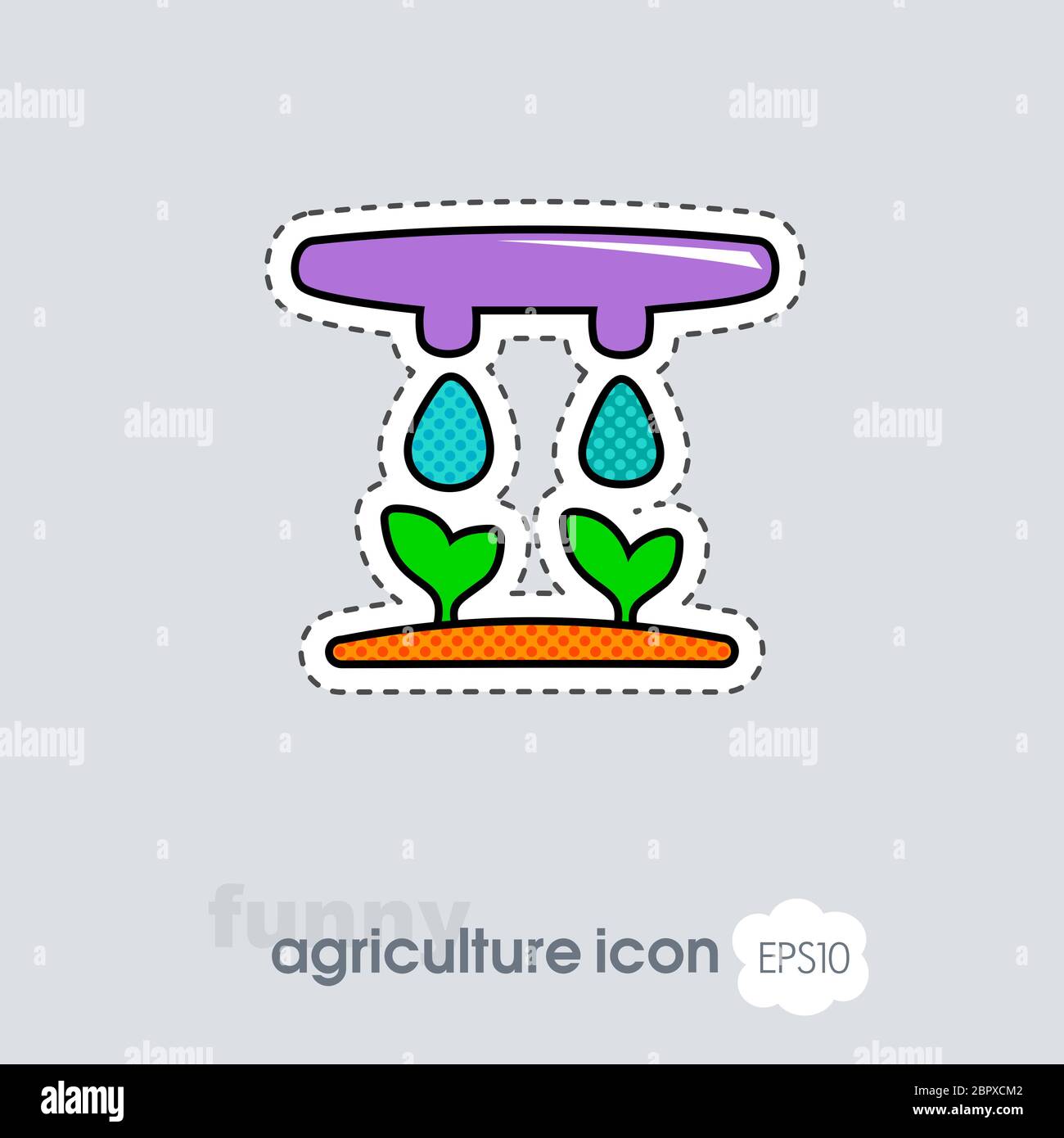 Drip irrigation system icon. Agriculture sign. Graph symbol for your ...