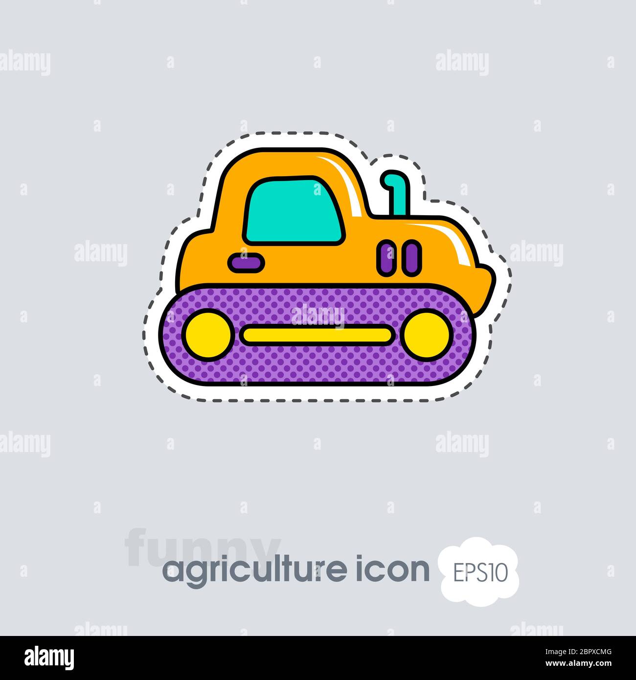 Tractor crawler icon. Agriculture sign. Graph symbol for your web site ...