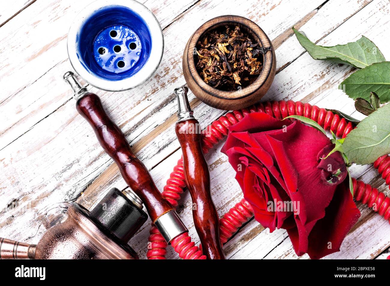 East hookah with rose aroma for relax.Shisha hookah.Hookah with flower ...