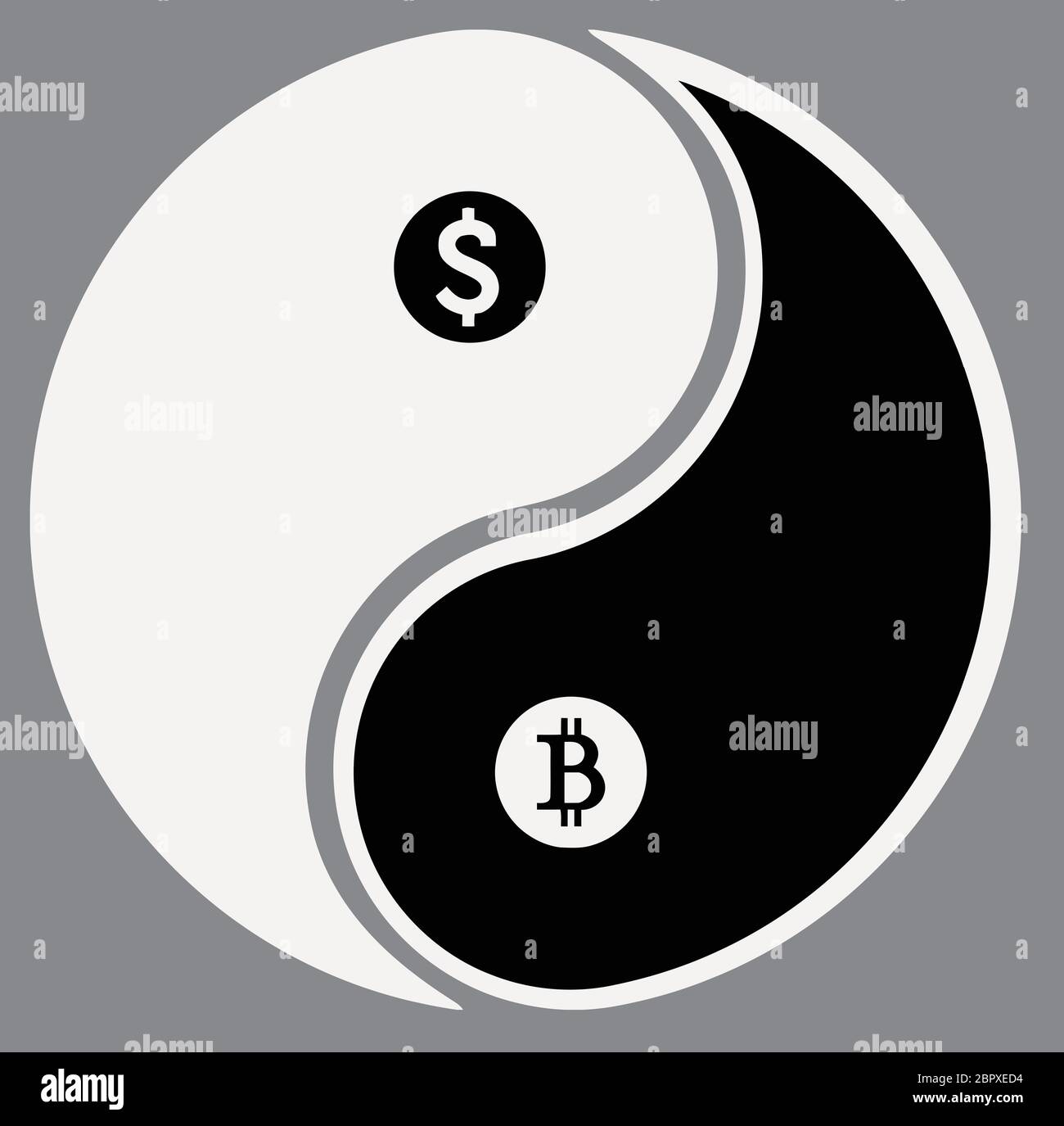 yin yang money illustration finance balance zen silhouette Stock Photo ...