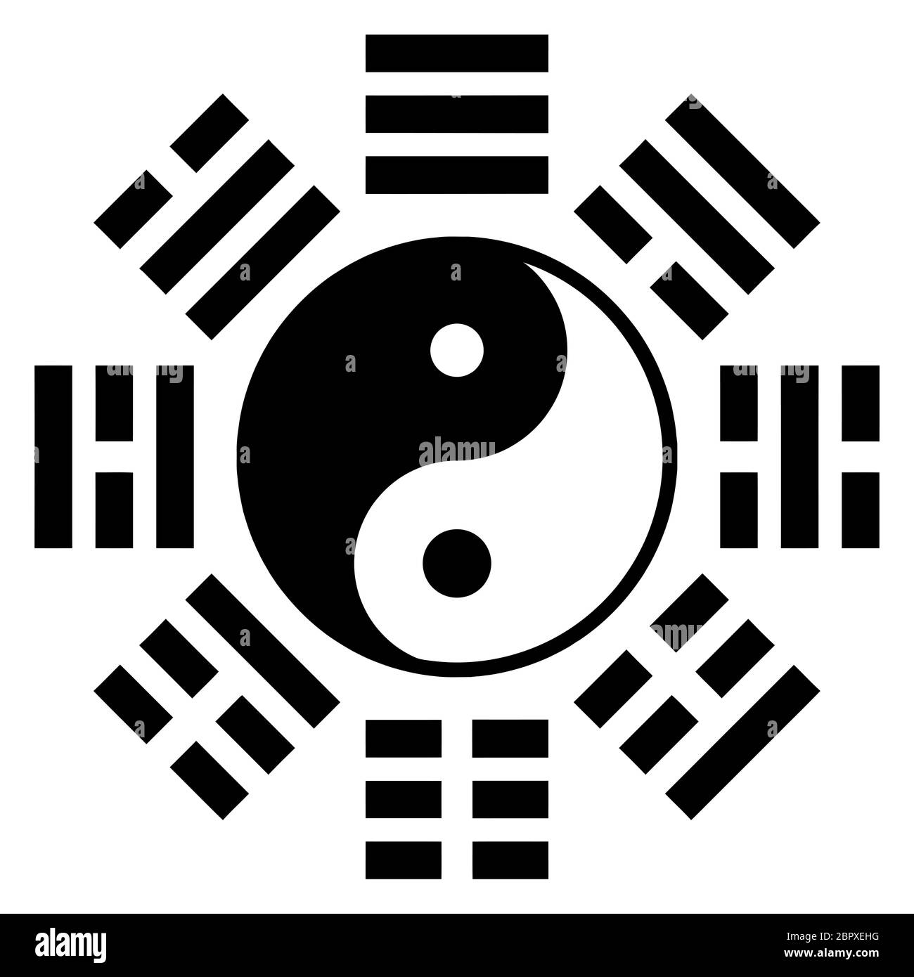 yin yang illustration feng shui balance zen silhouette Stock Photo - Alamy