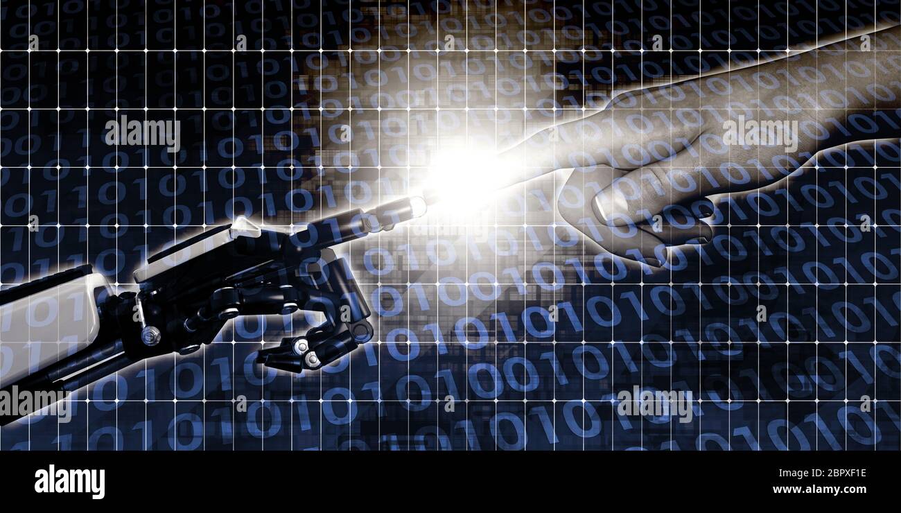 AI Assisting Humans and Helping Research Development Stock Photo - Alamy