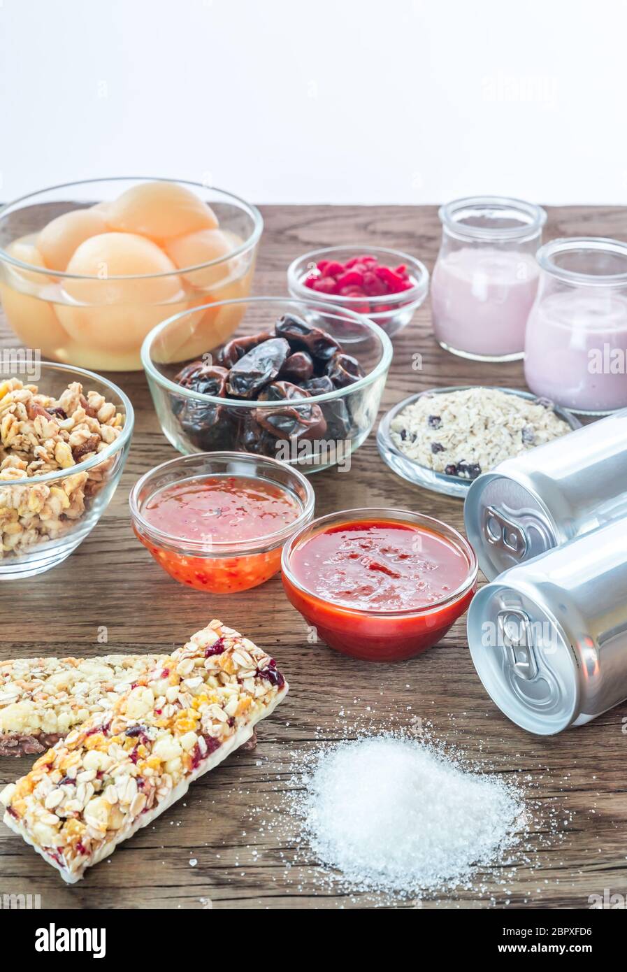 Foods with hidden sugar Stock Photo - Alamy