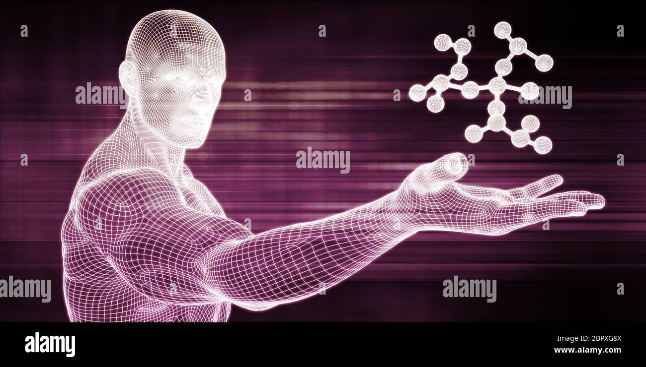 Science Atom and Chemical Formula as Concept Stock Photo - Alamy