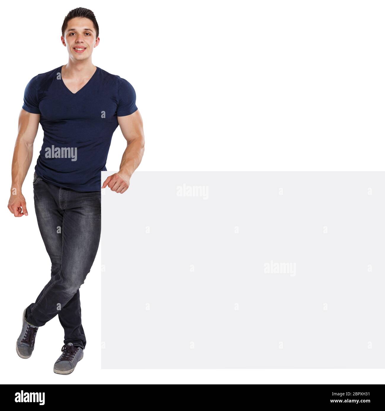 Muscular young man copyspace hi-res stock photography and images - Alamy