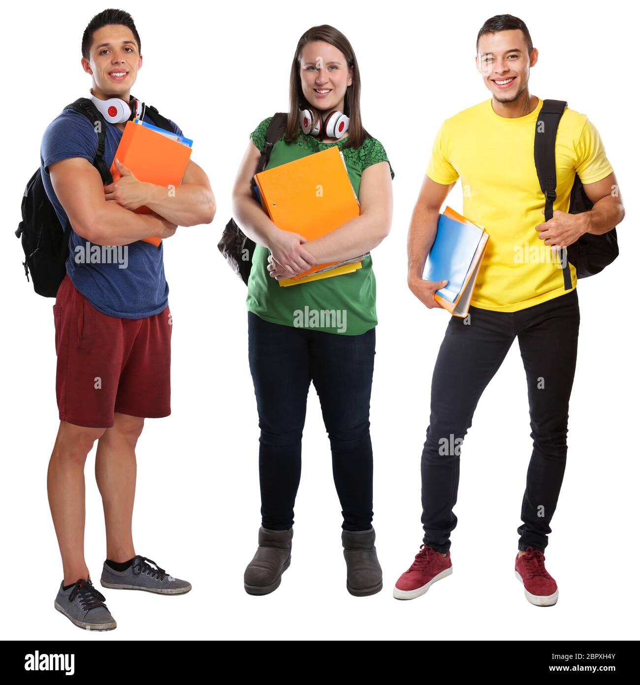 Students student group of young people full body portrait education ...