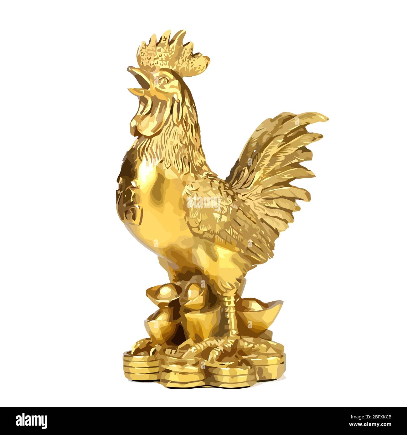 Gold rooster Cut Out Stock Images & Pictures - Alamy