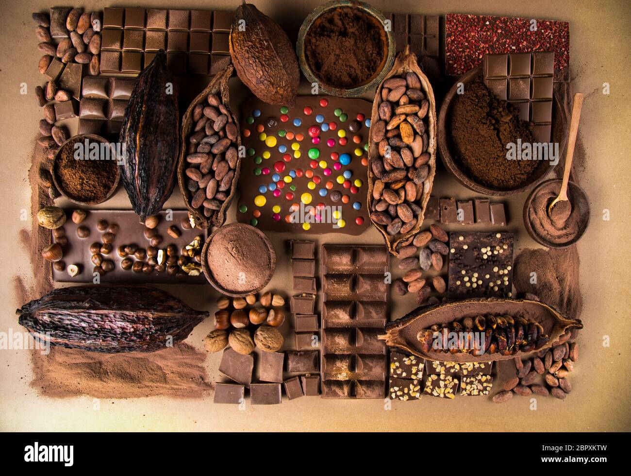 Set of Chocolate candies collection Stock Photo - Alamy