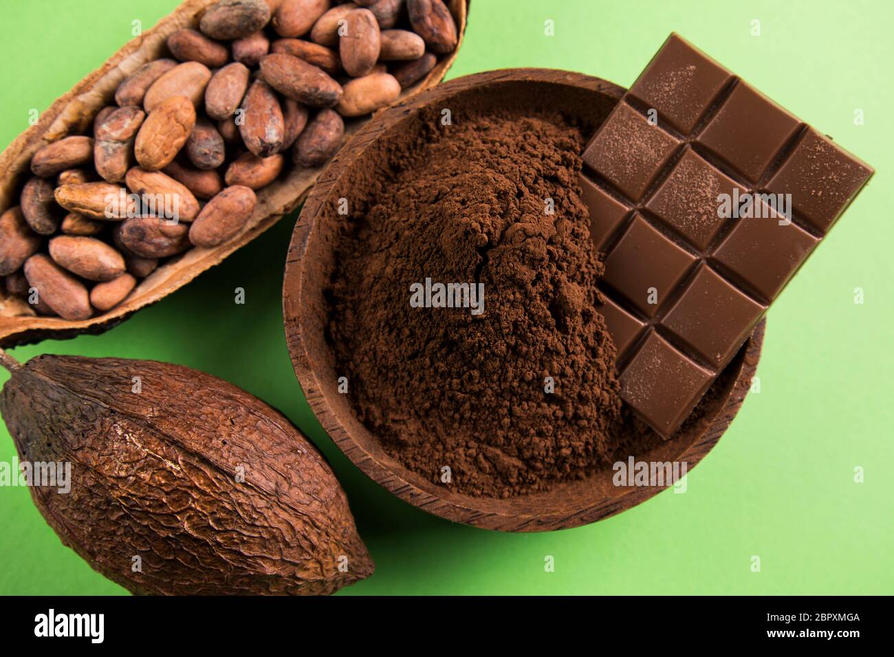 Bars Chocolate , candy sweet, dessert food on natural paper background ...