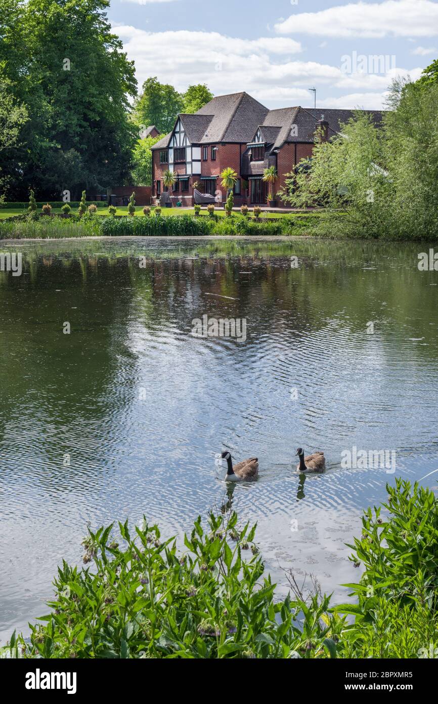 Collingtree Park Golf Club, Northampton, UK; view from 18th fairway ...