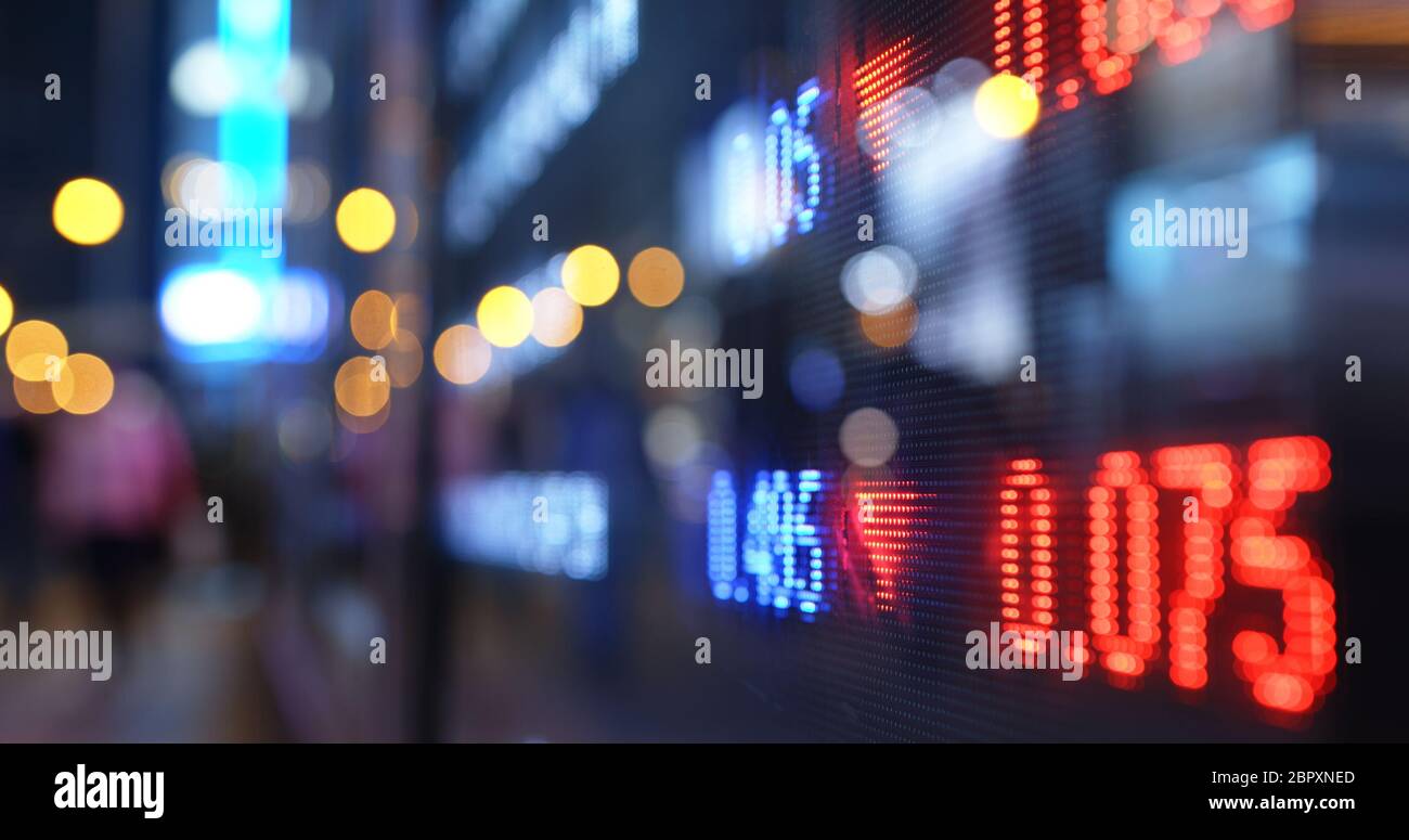 Stock market numbers street hi-res stock photography and images - Alamy