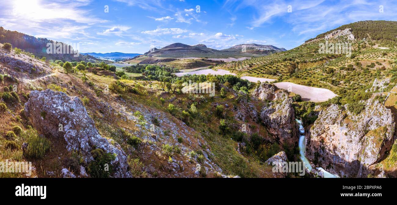 Gollizno trail. Moclín landscape, Spain Stock Photo - Alamy