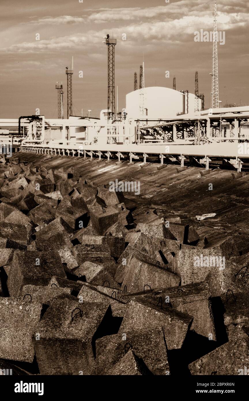 Industrial zone,The equipment of oil refining, Industrial area Stock ...