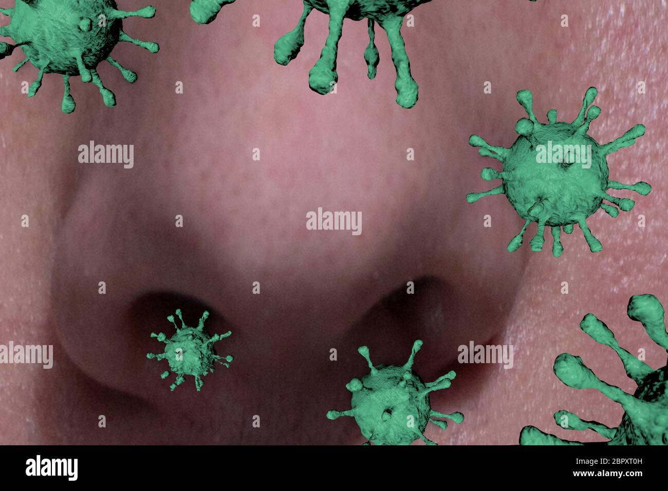 Influenza concept and seasonal flu virus spread caused by infectious ...