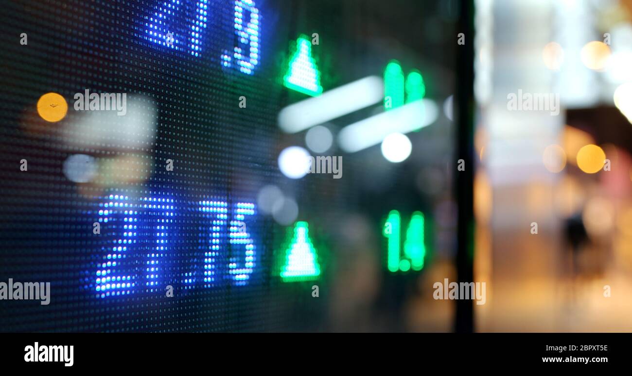 Stock market price quotes display hi-res stock photography and images ...