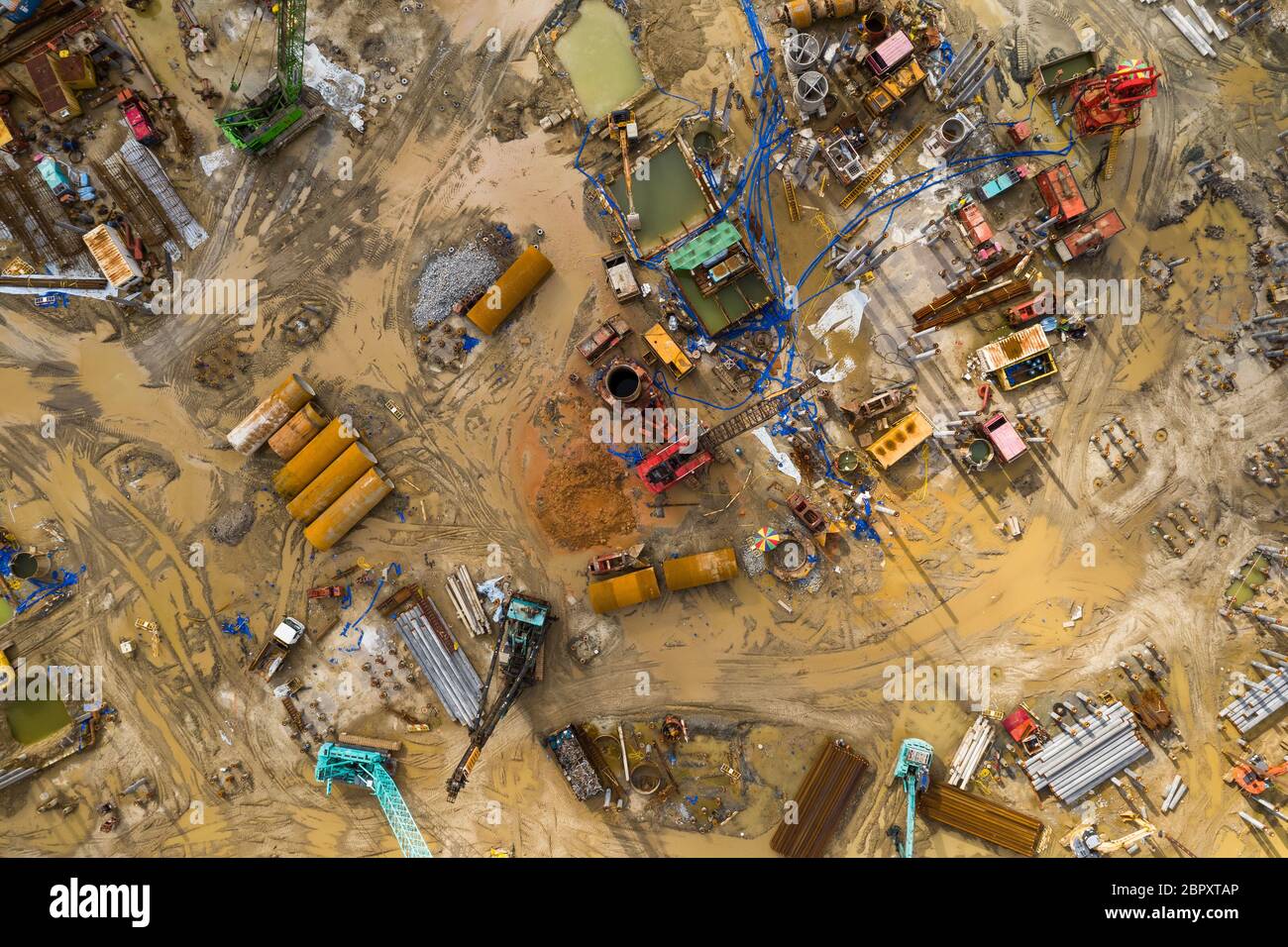 Top view of construction site Stock Photo - Alamy