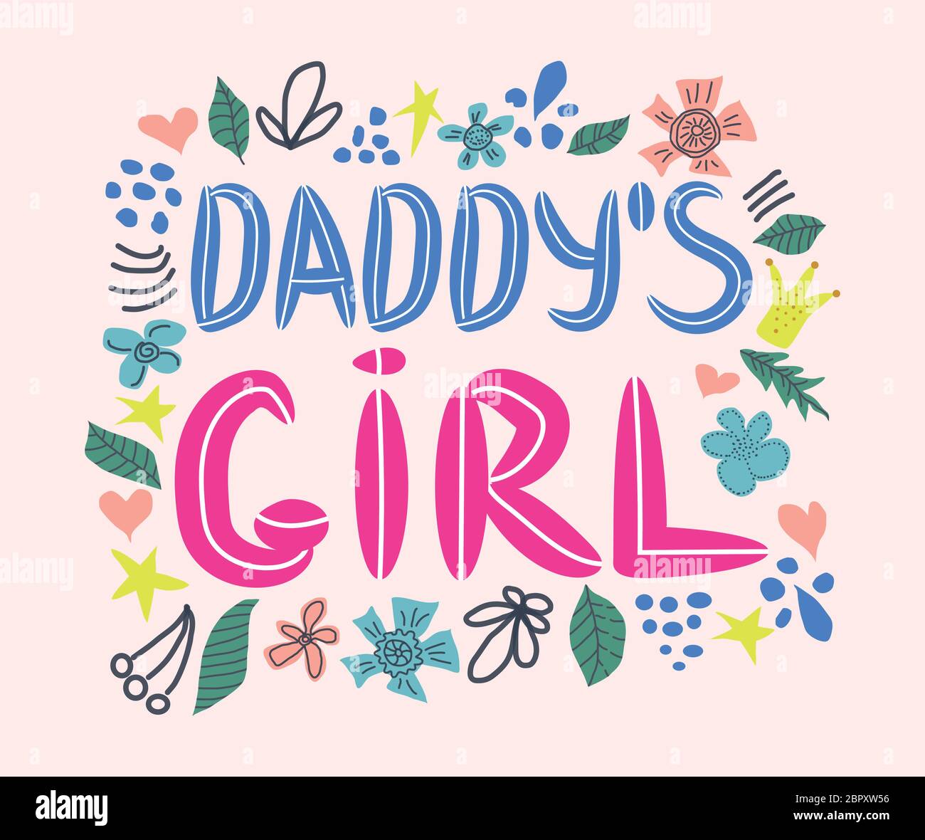 Daddy's Girl Hand lettering, baby clothes cute print, photo overlay ...