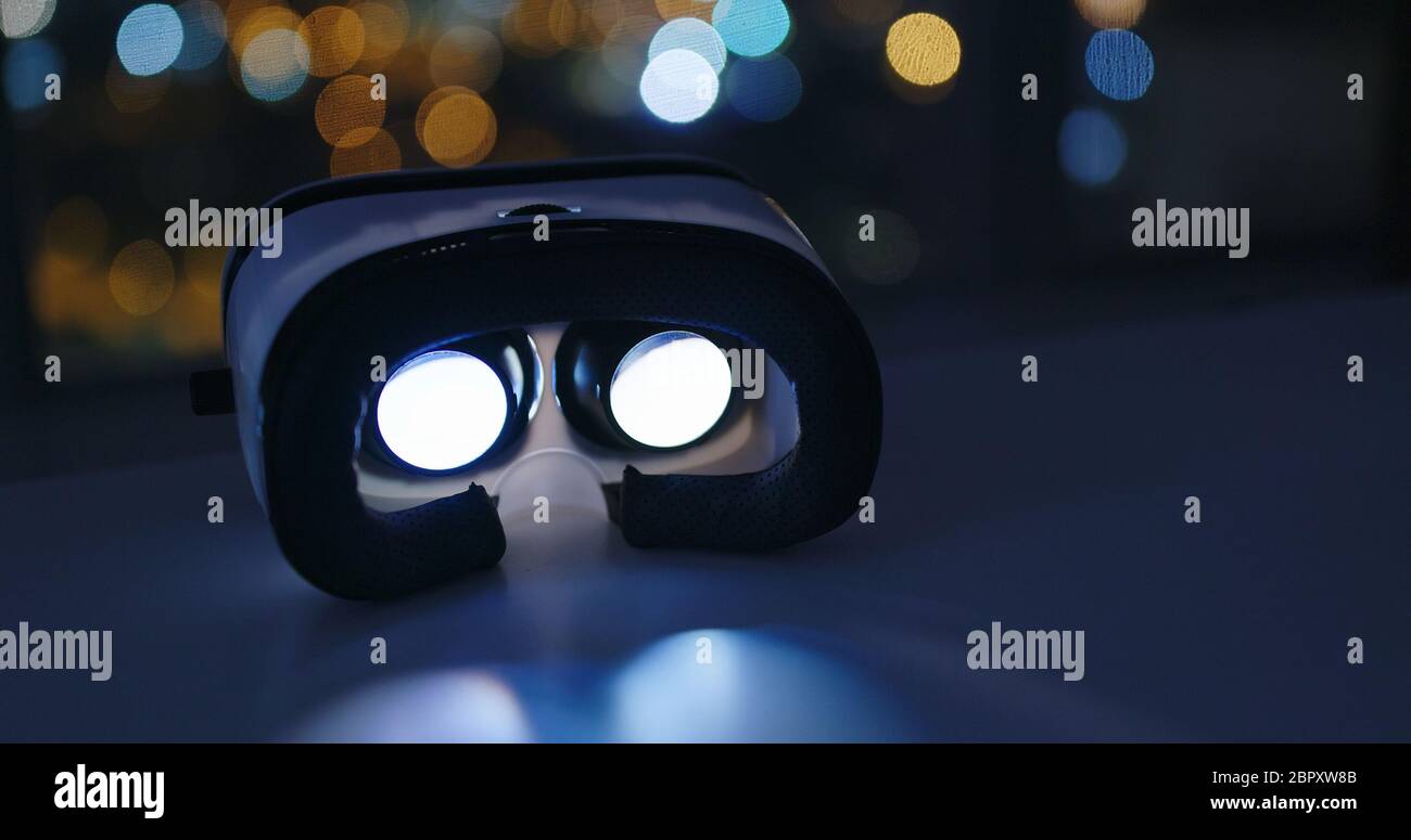 Vr device play inside night hi-res stock photography and images - Alamy