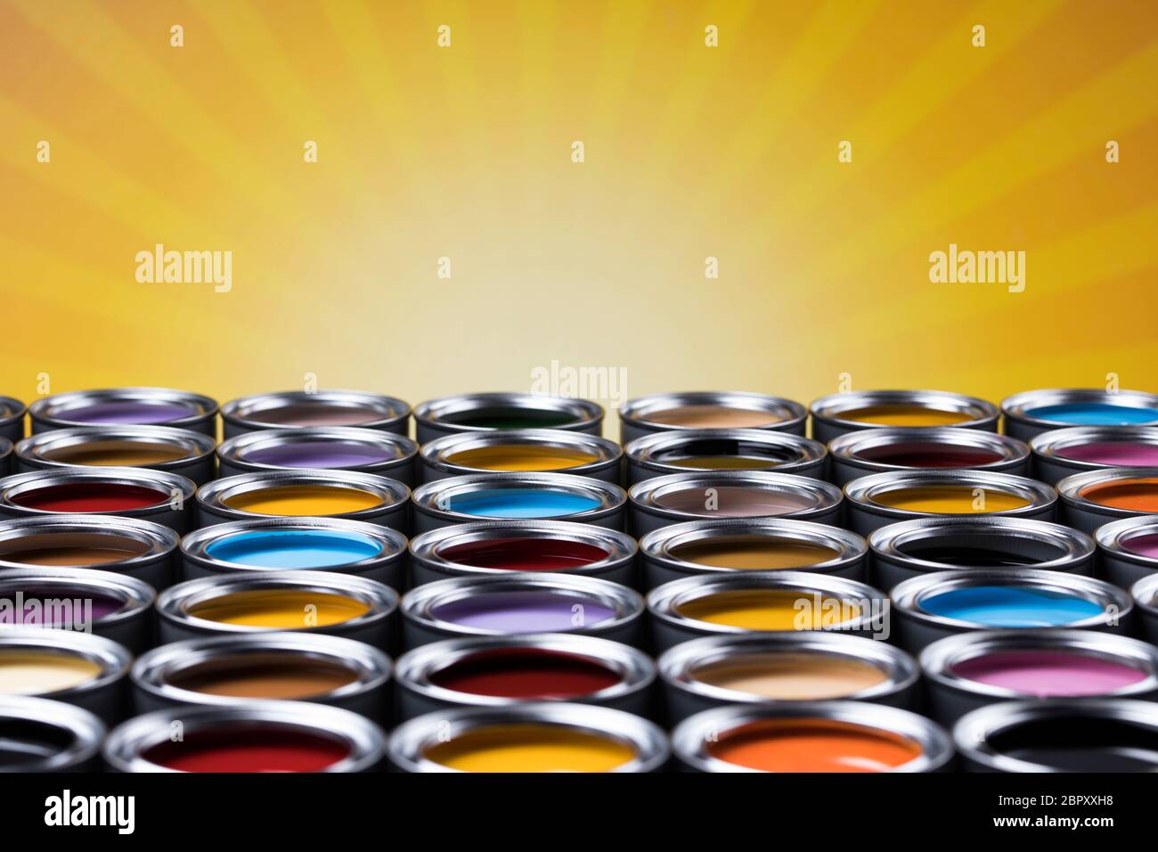 Color palette, can, Rainbow colors background Stock Photo - Alamy