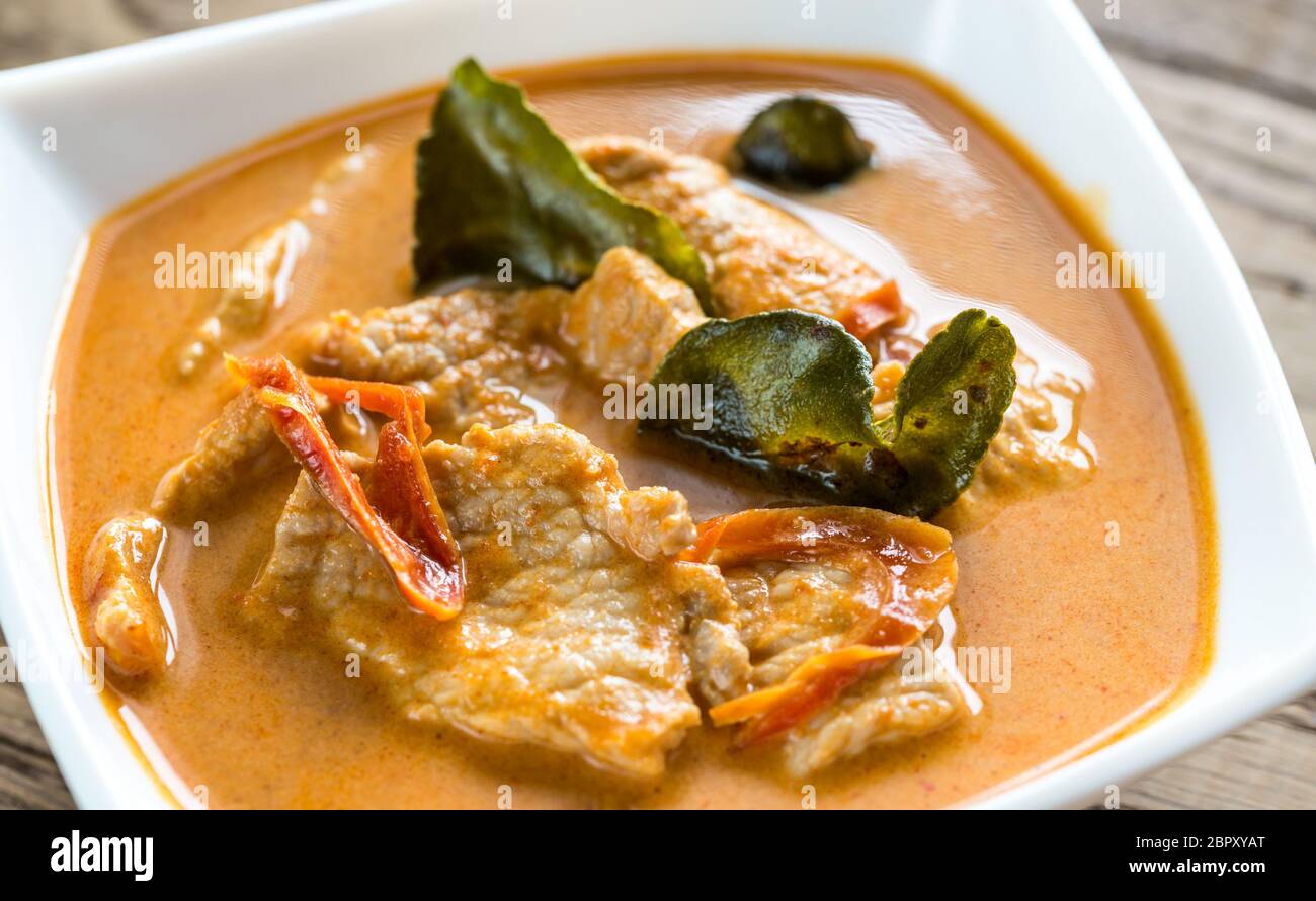 Thai panang pork curry Stock Photo - Alamy