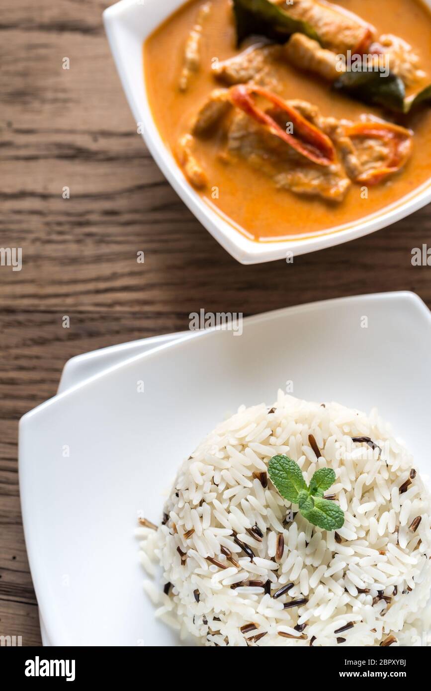 Thai panang pork curry Stock Photo - Alamy