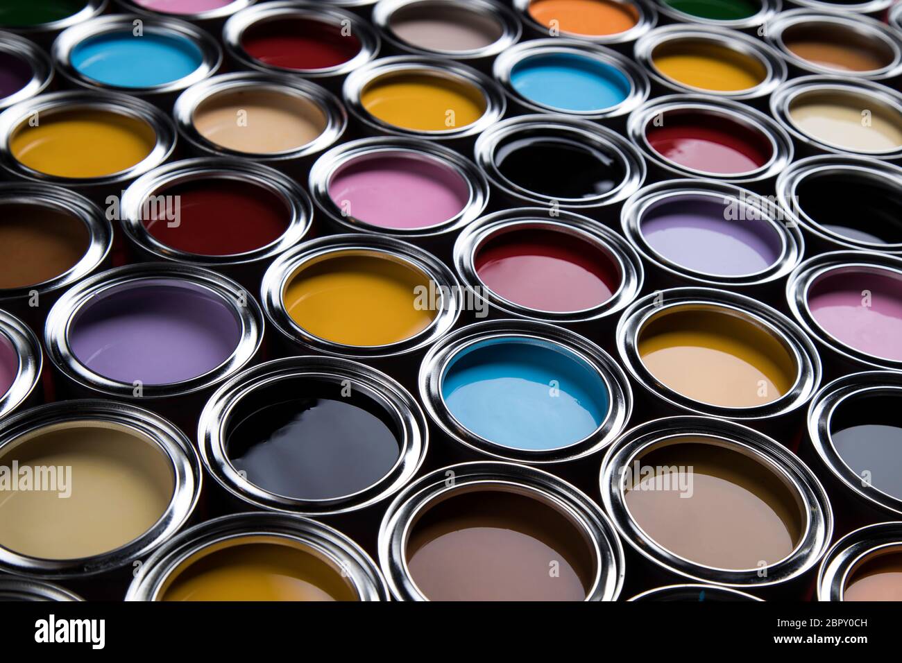 Color palette, can, Rainbow colors background Stock Photo - Alamy