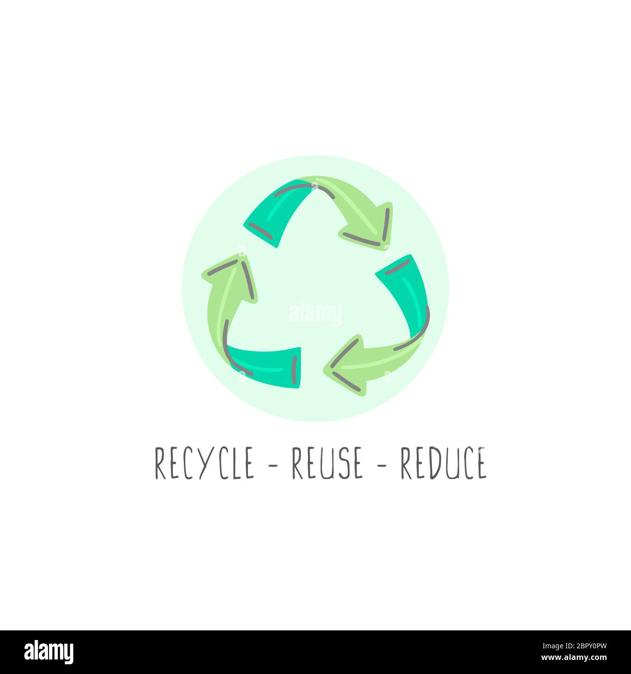 Hand drawn recycle sign. Icon. Eco symbol. Logo. Arrows. Zero waste ...