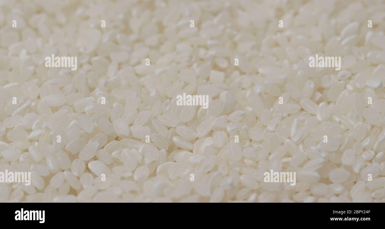 White uncooked rice Stock Photo - Alamy