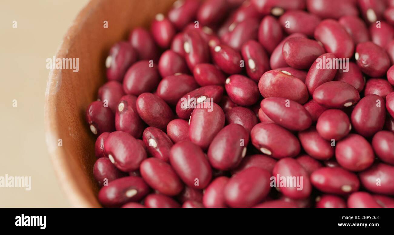 Stack of red mung bean Stock Photo - Alamy