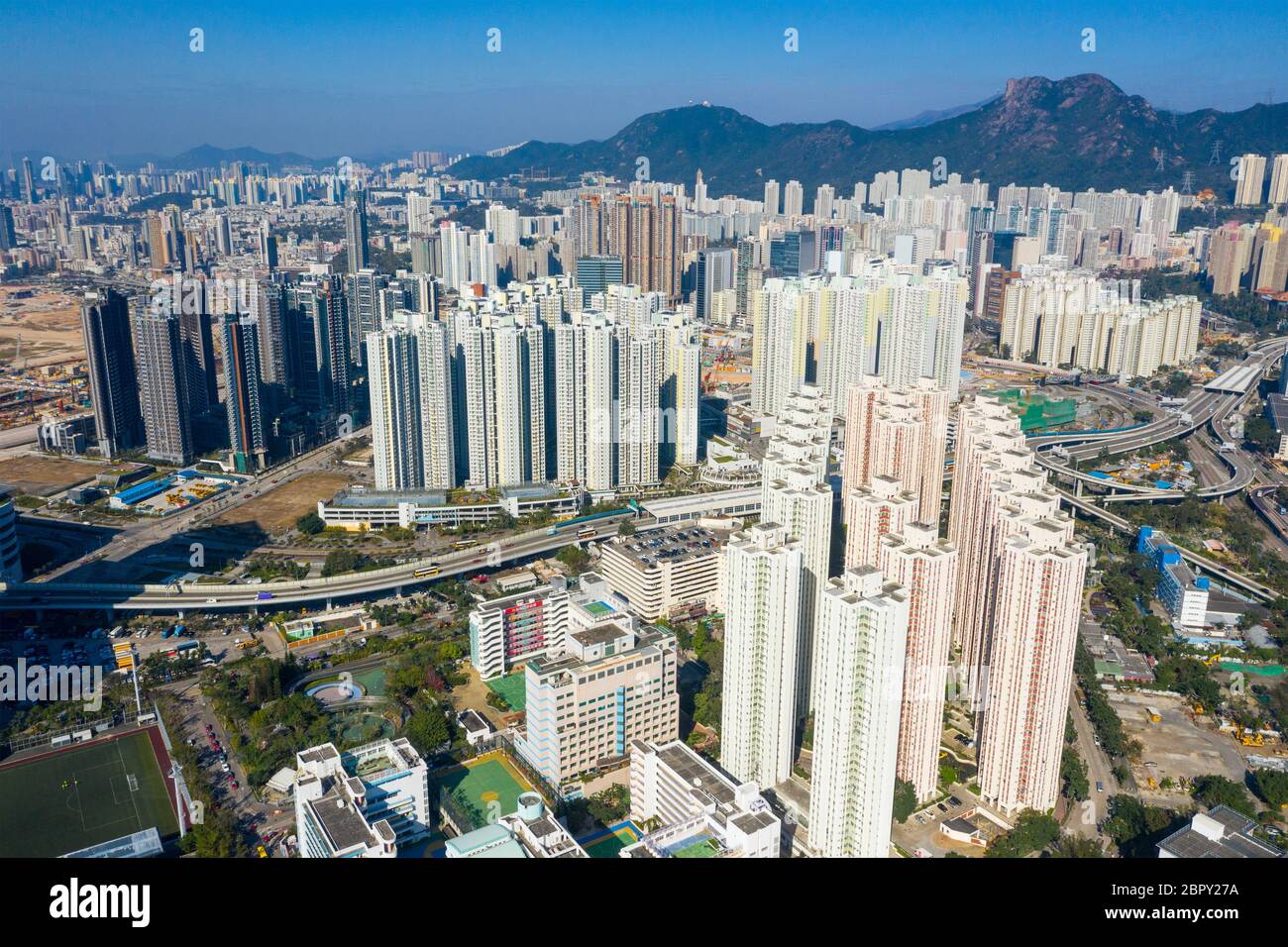Kowloon bay, Hong Kong 29 January 2019- Hong Kong residential district ...